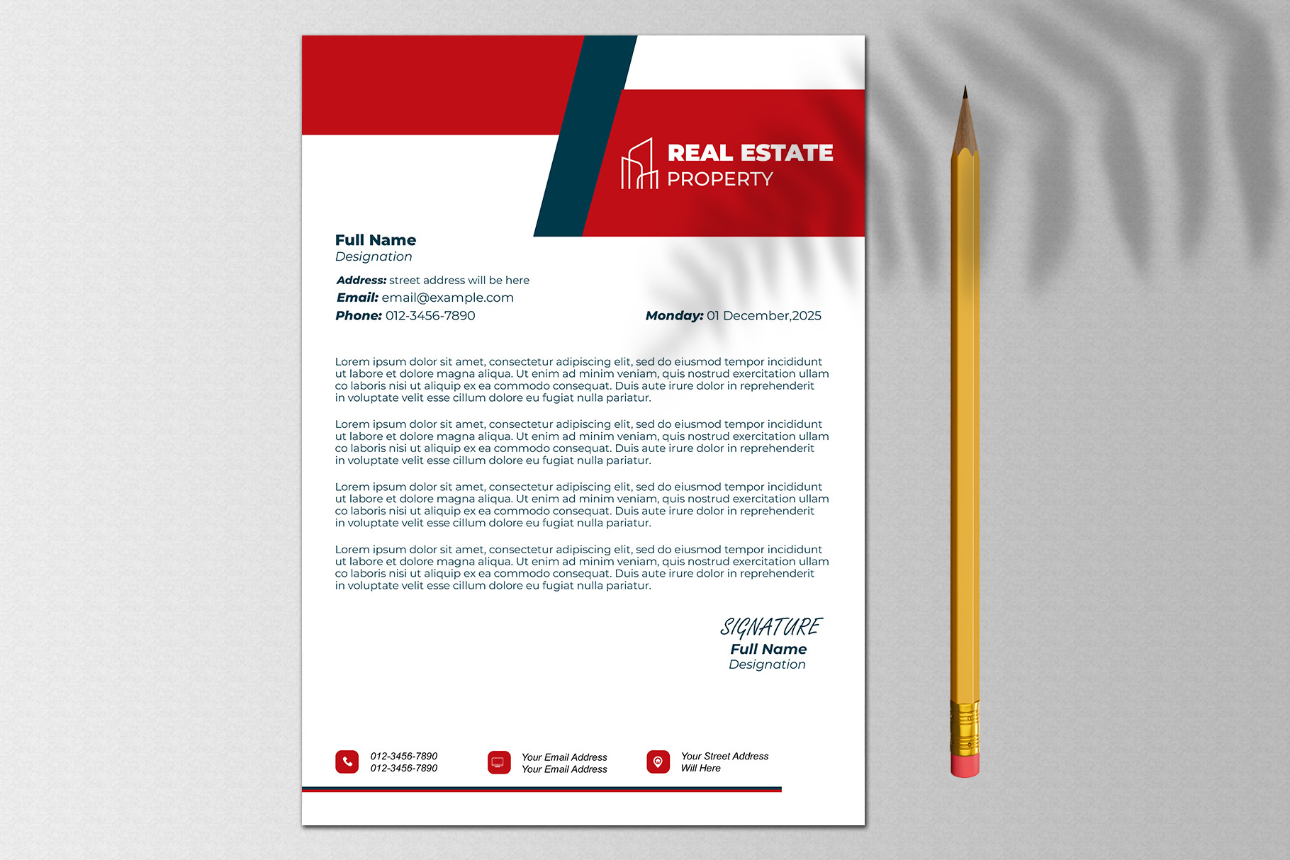 Minimal Letterhead Design Template