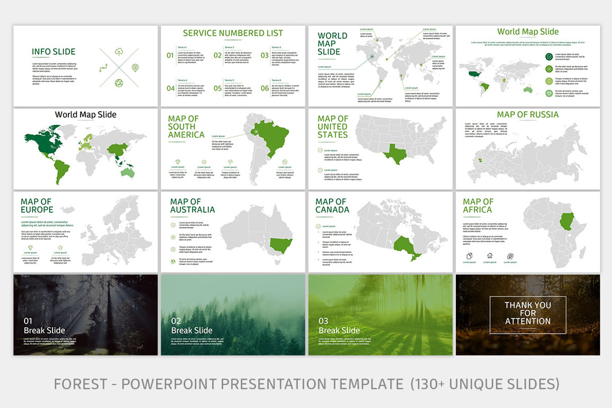 Forest- PowerPoint Template, a Presentation Template by Helga_Design