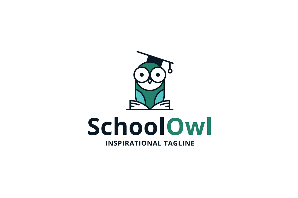 School Owl Logo Template, a Branding & Logo Template by Rekisaurus