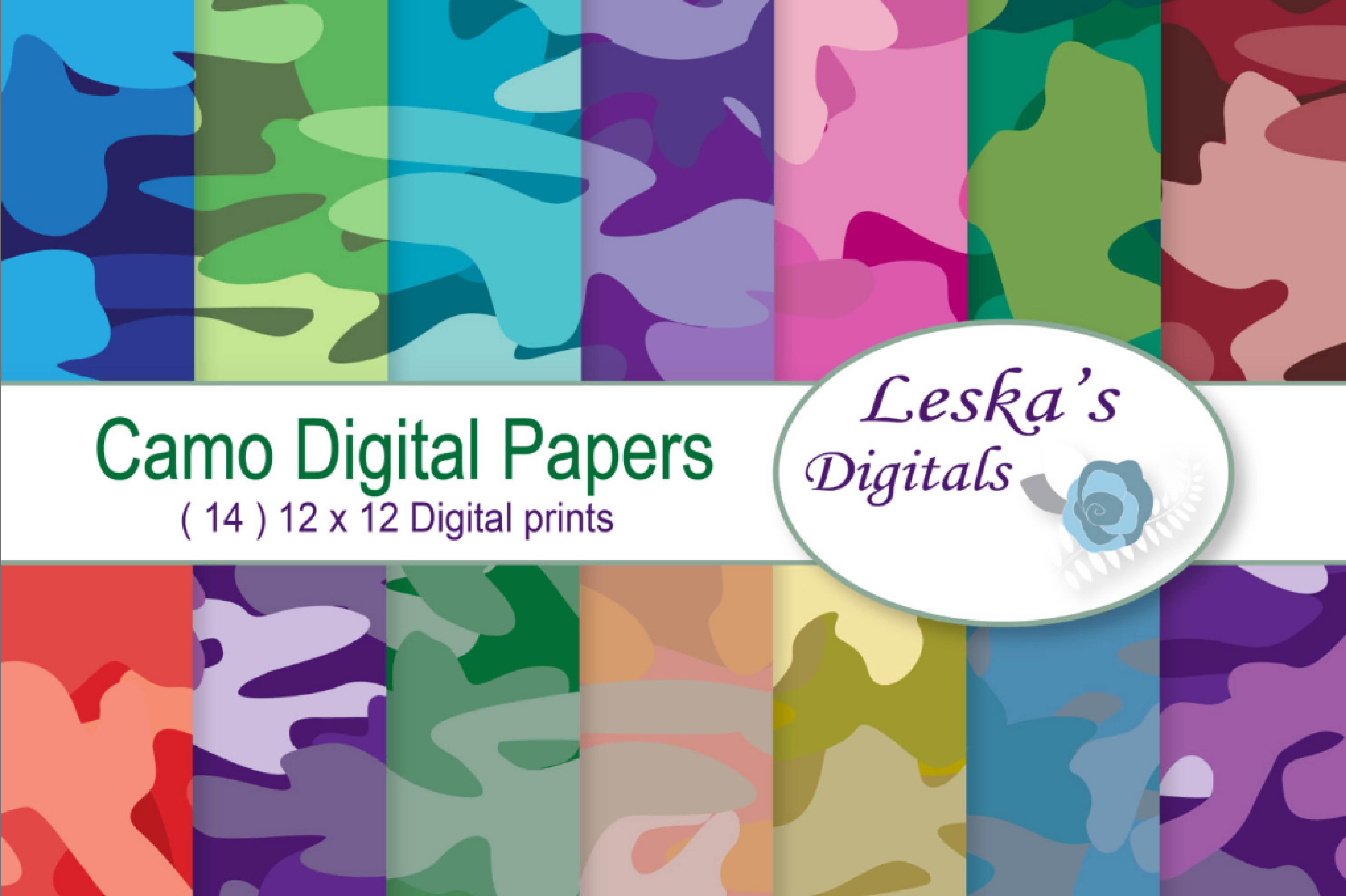Camouflage - Camo Digital Paper, a Pattern Graphic by Leska's Digitals ...