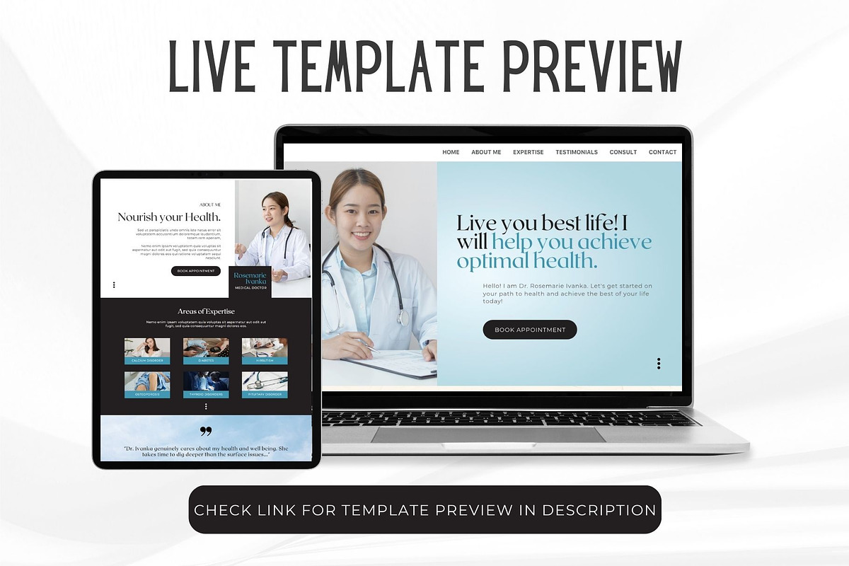 Medical Doctor Canva Website Template