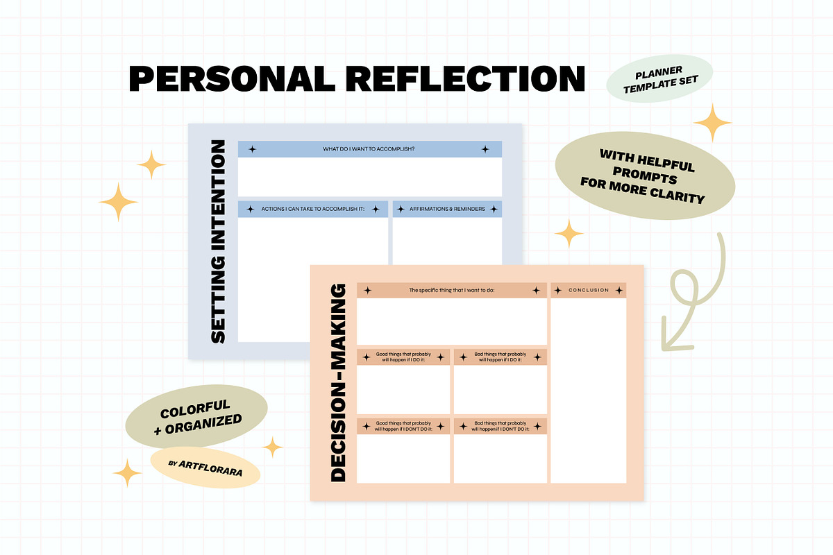 Personal Reflection & Planner Set | Creative Market