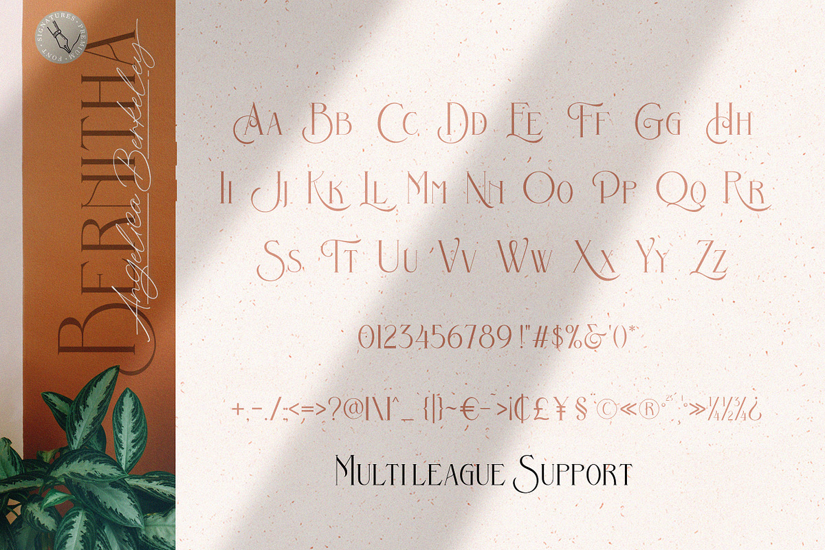 Bernitha Angelica Berkeley + BONUS, a Script Font by Cotbada_studio