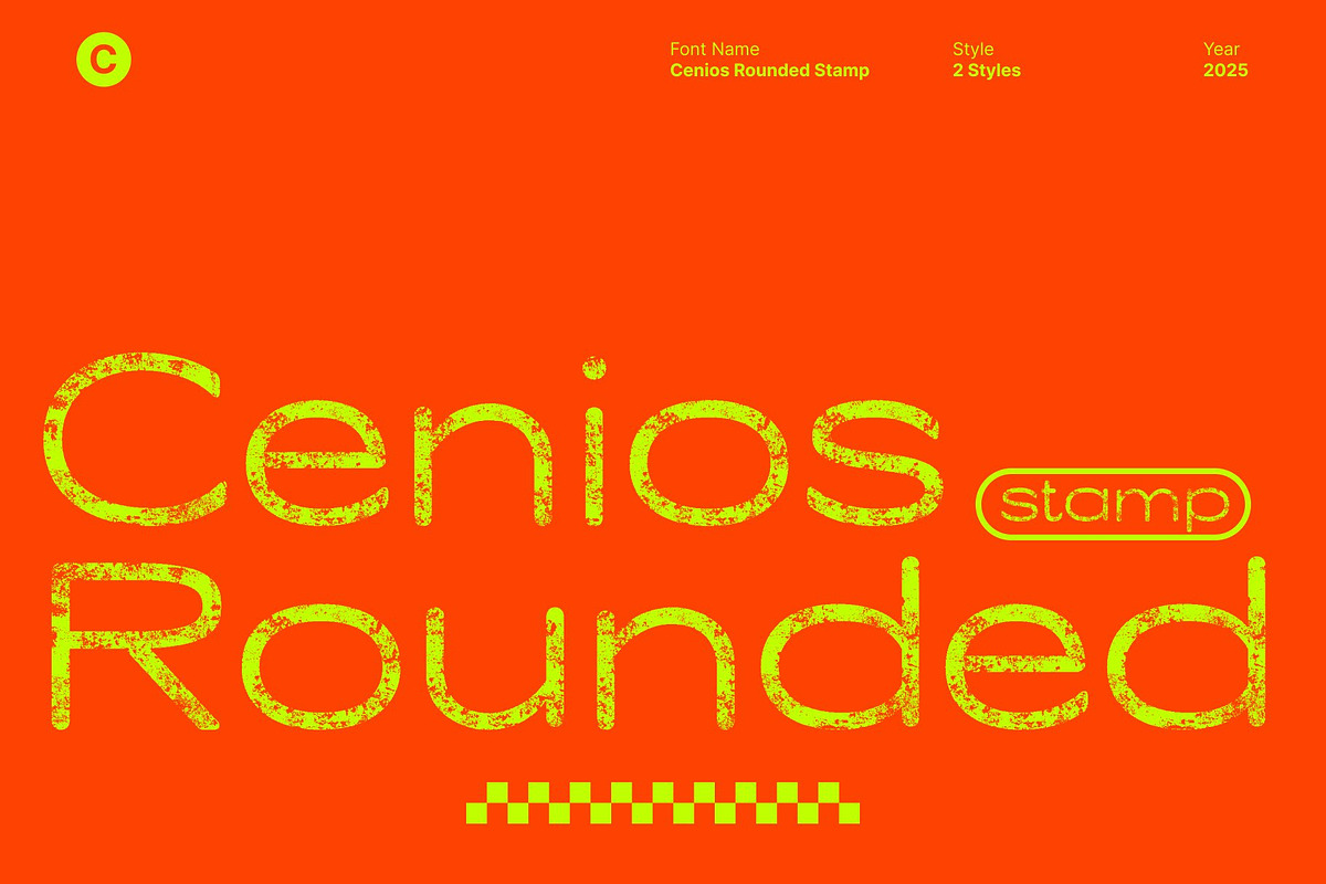 Cenios Rounded Stamp–Modern Geometric