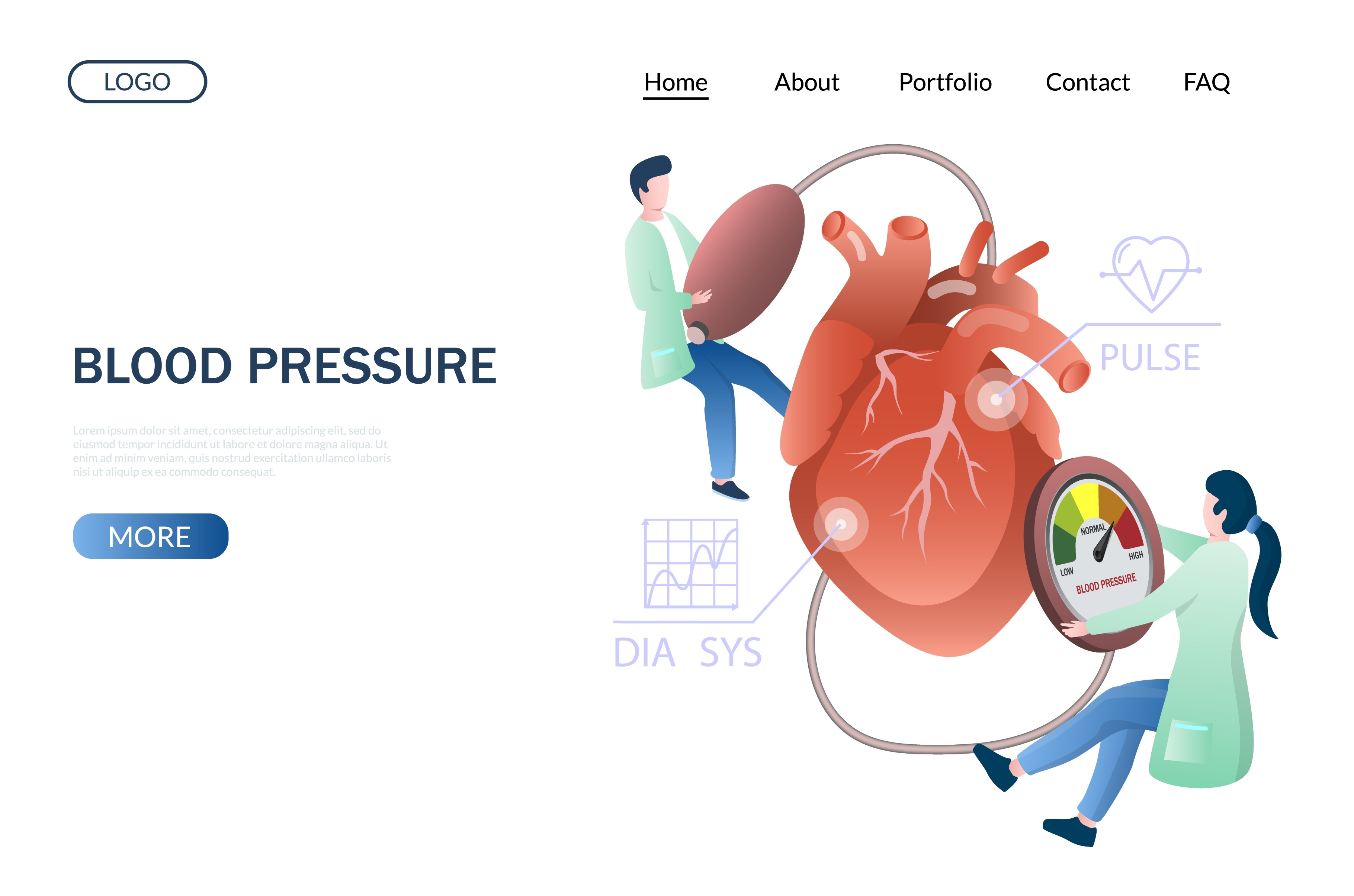 Blood pressure vector website, a Healthcare Illustration by Siberian ...