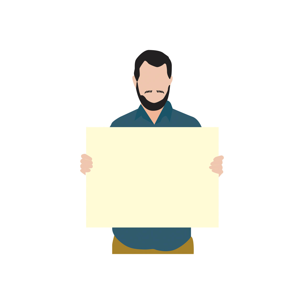 Illustration of man holding paper, a Person Illustration by rawpixel