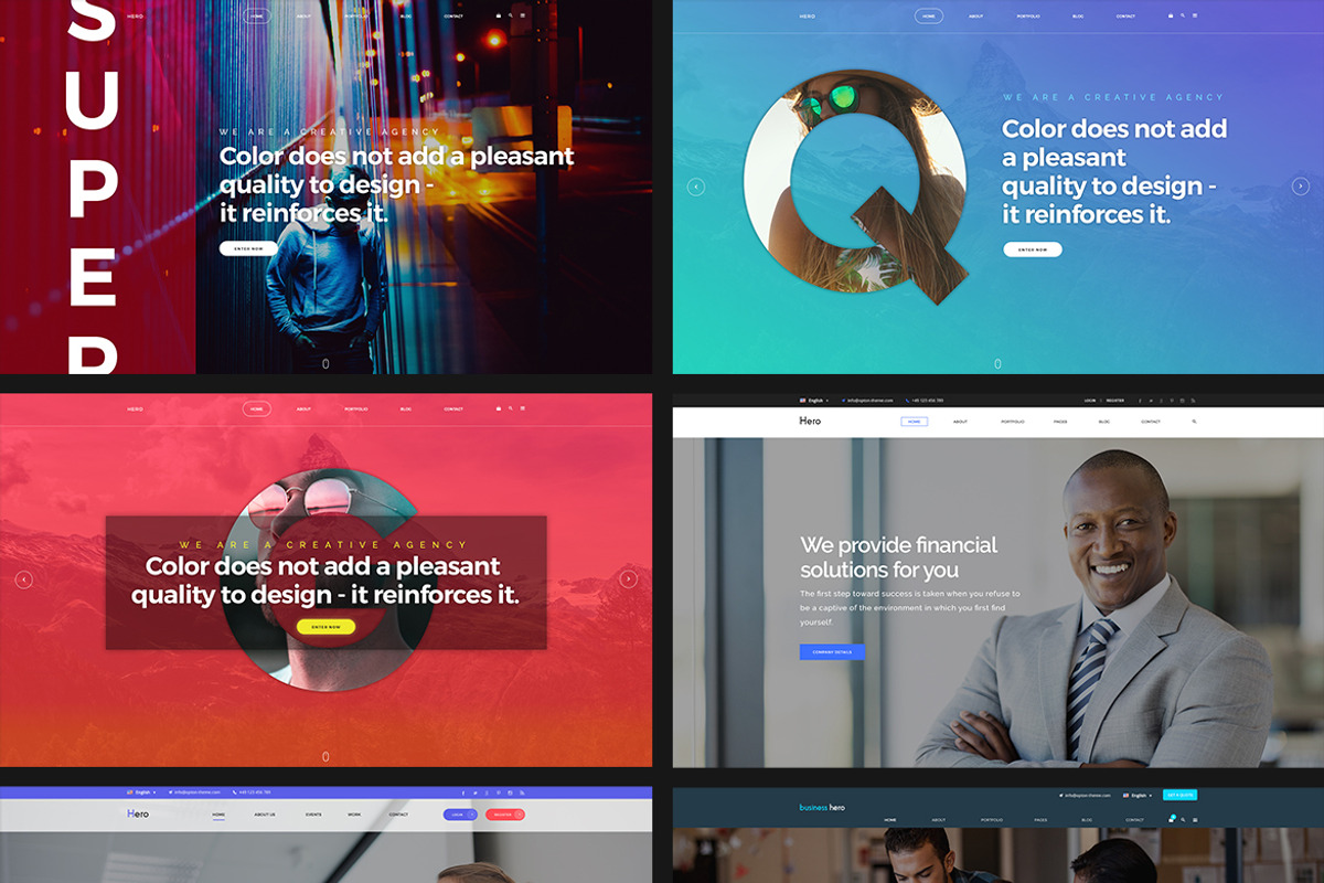 20 Website Hero Headers, an UI Kit Template by KL-Webmedia