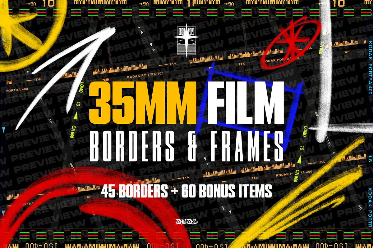 Film Borders & Frames Mega Bundle, a Texture Graphic by dbdslondon