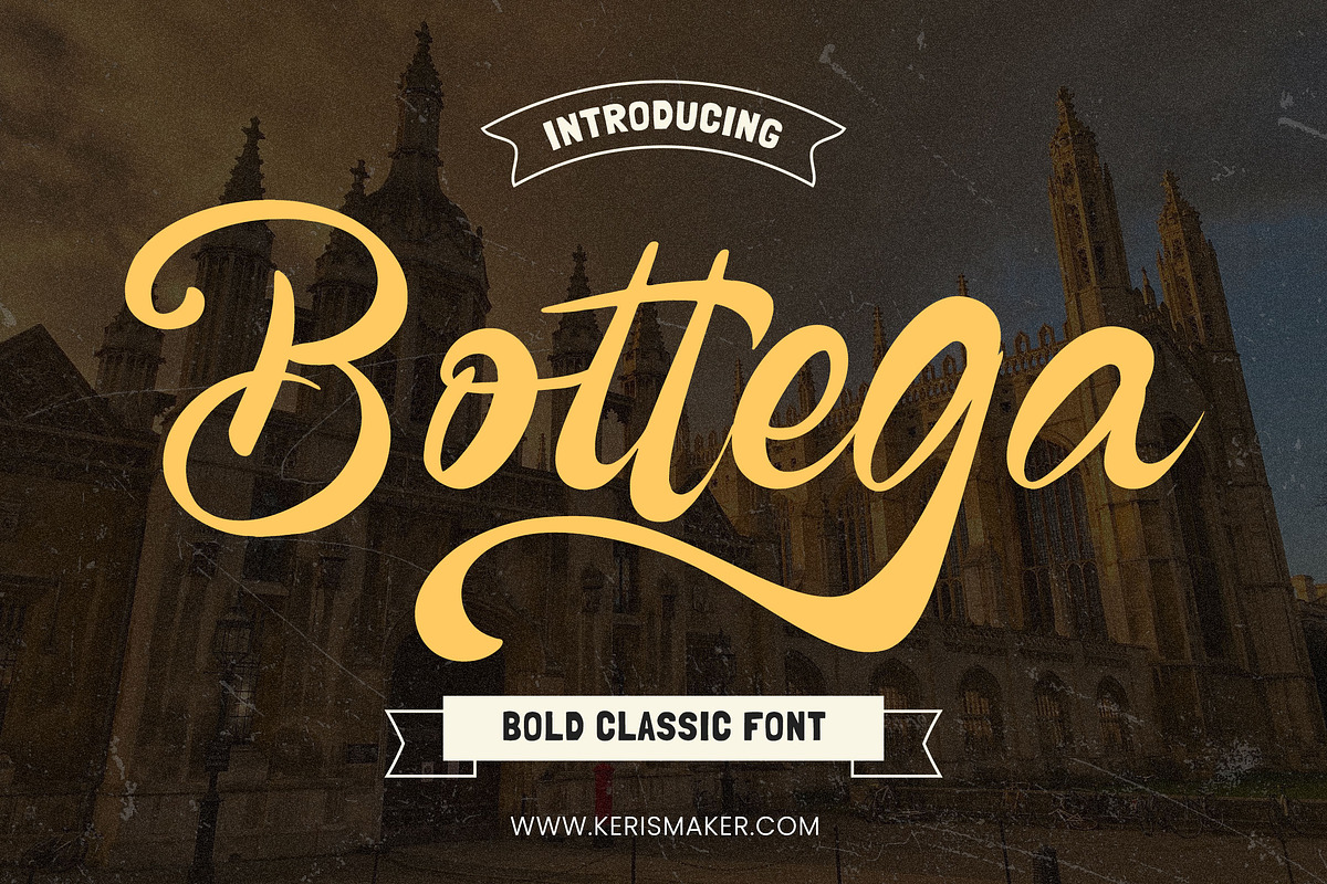 Bottega, a Script Font by kerismaker | Creative Market