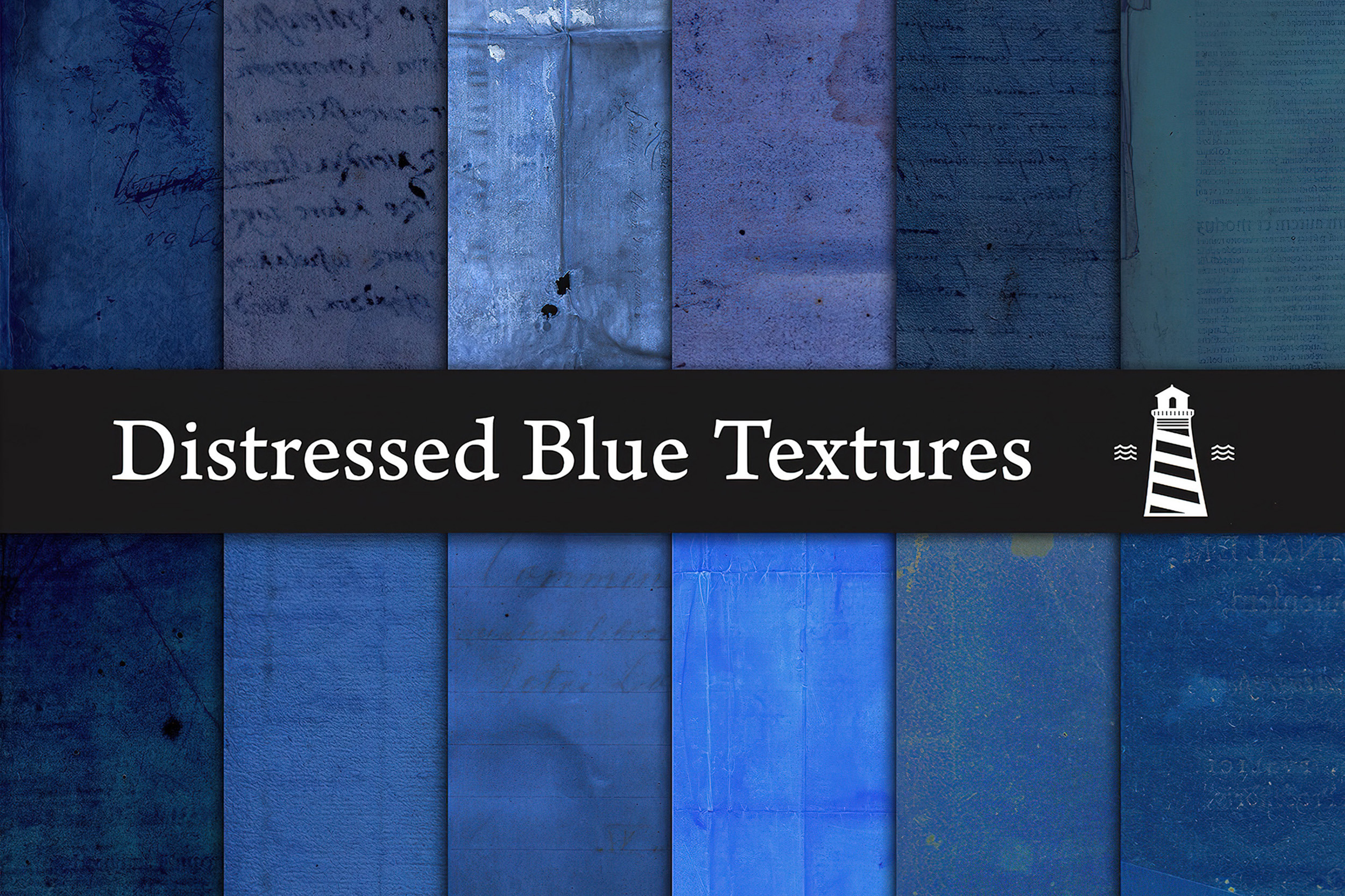 Distressed Blue Textures, a Graphic by Norse Studio