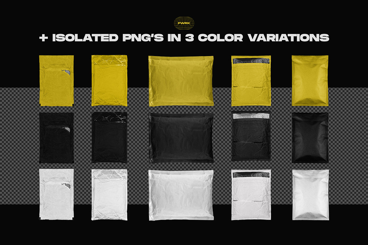 Paper Mailing Bag Mockups, a Packaging Mockup by FLYERWRK