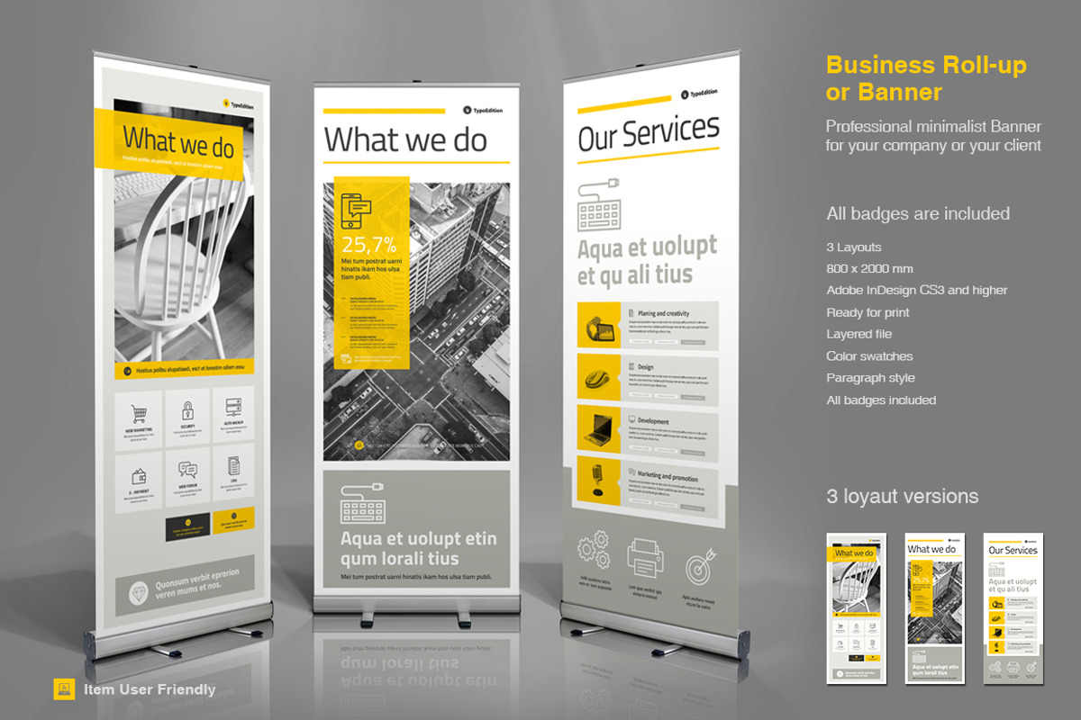 Roll-up Bundle, a Flyer Template by TypoEdition