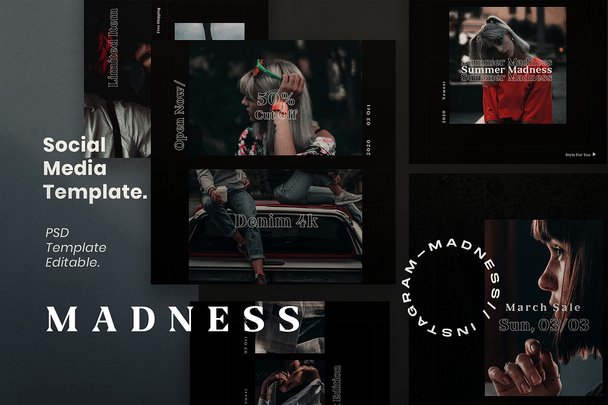 MADNESS - Instagram Template+Storis, a Social Media Template by ...
