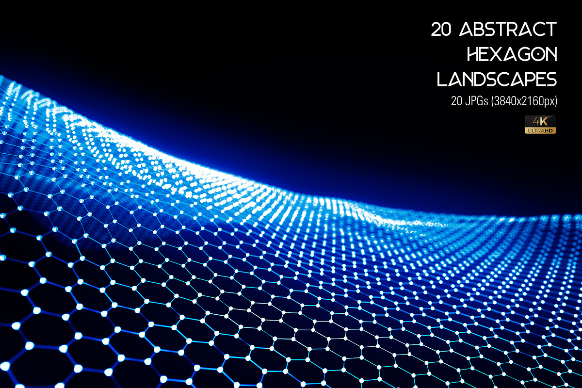 20 Abstract Hexagon Landscapes, a Technology Illustration by Creative ...