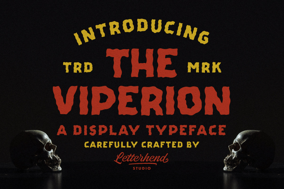 The Viperion - Display Typeface, a Font by Letterhend Studio