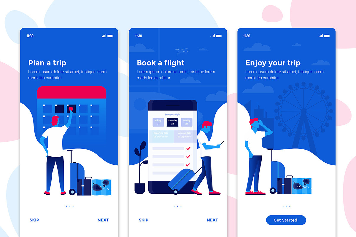 Modern app screen template, a Templates & Theme by Creative Graphics