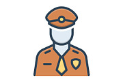 Officer duties color icon, an Icon by Creative priyanka