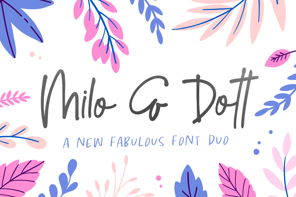 Milo & Dott Font Duo, a Script Font by Salt & Pepper Designs