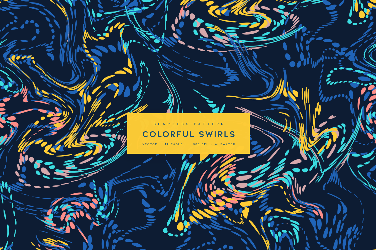 Colorful Swirls, a Pattern Graphic by MalyskaStudio