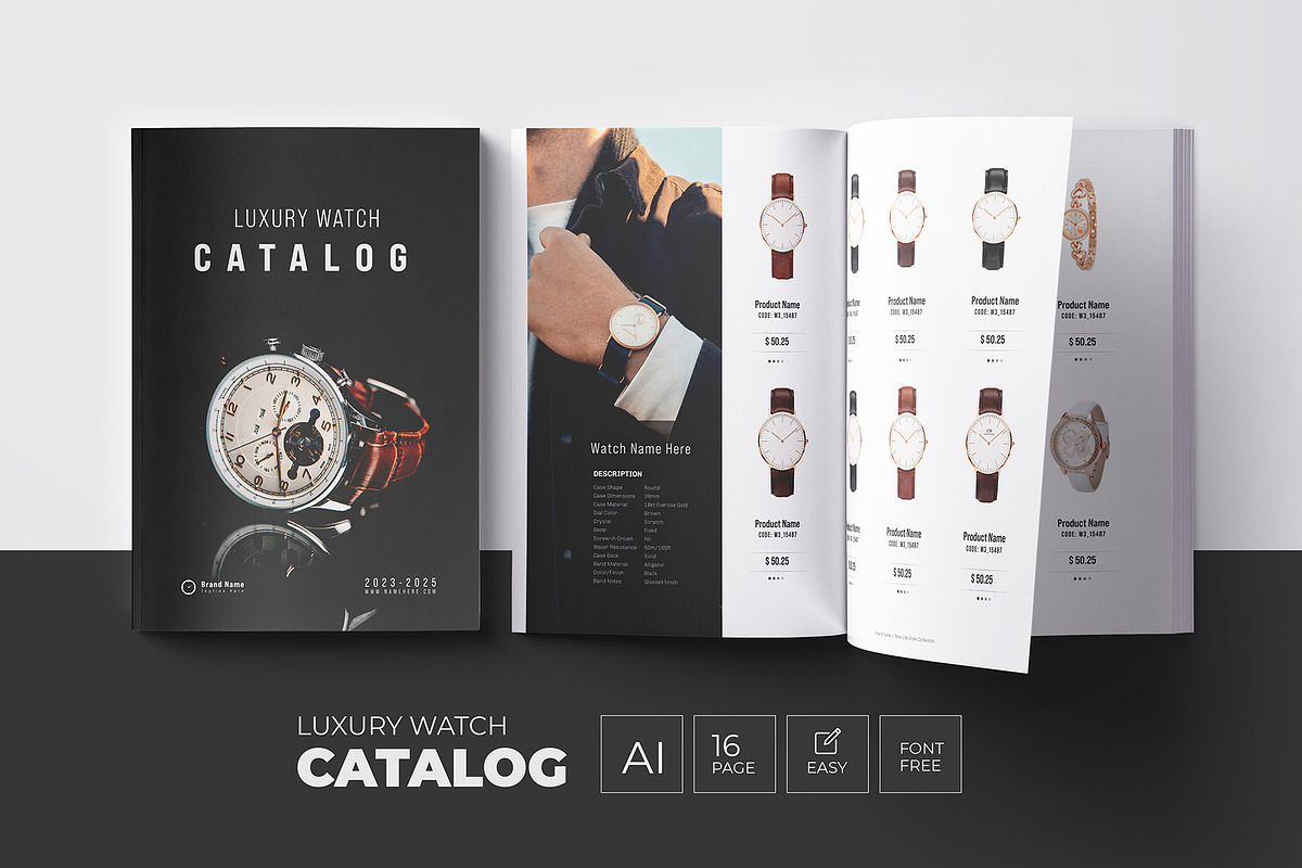 Watch Product Catalog Template