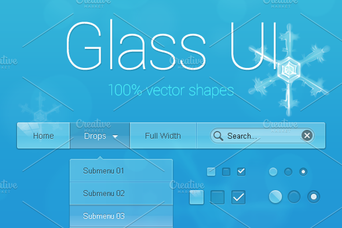 Glass UI Kit, an UI Kit Template by Vương Thành Chung