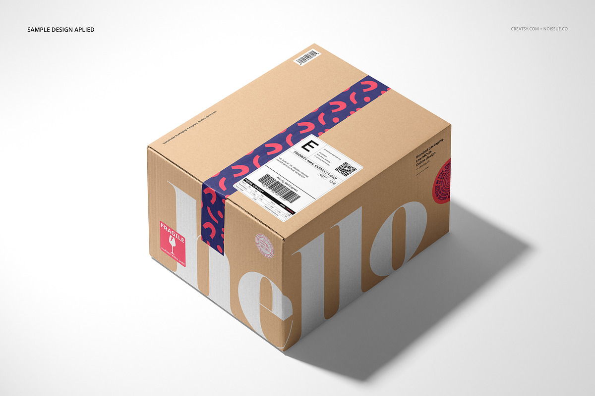 Noissue Shipping Labels Mockup Set, a Packaging Mockup by creatsy5