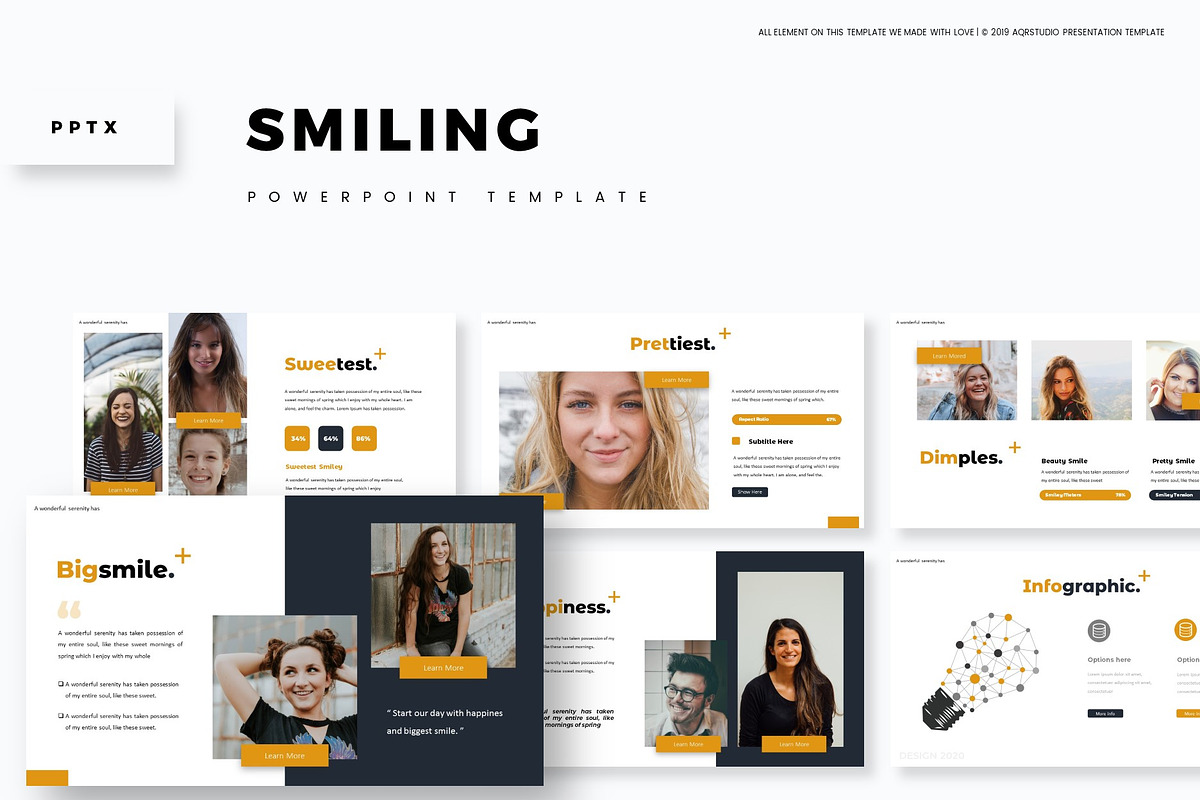 Smiling - Powerpoint Template, a Presentation Template by AQR Studio