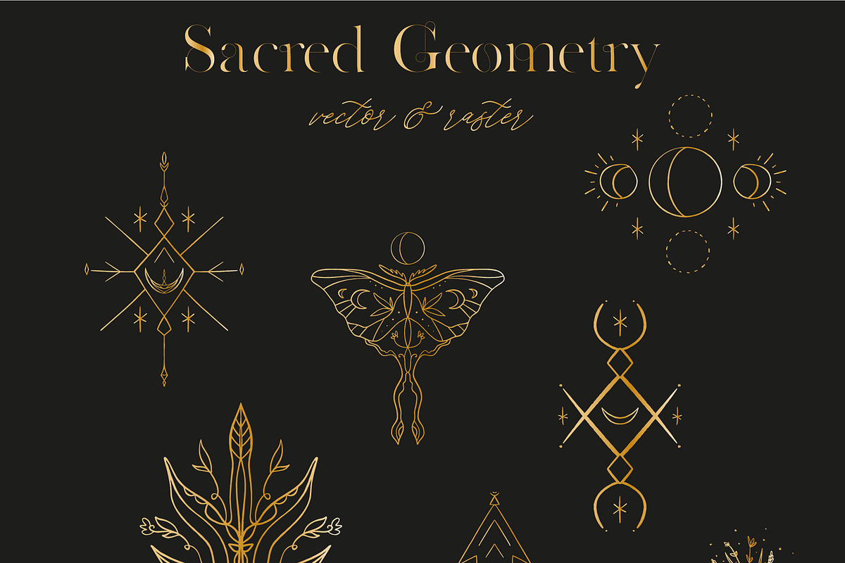 Sacred Geometry Bundle, an Animal Illustration by Annie Konst