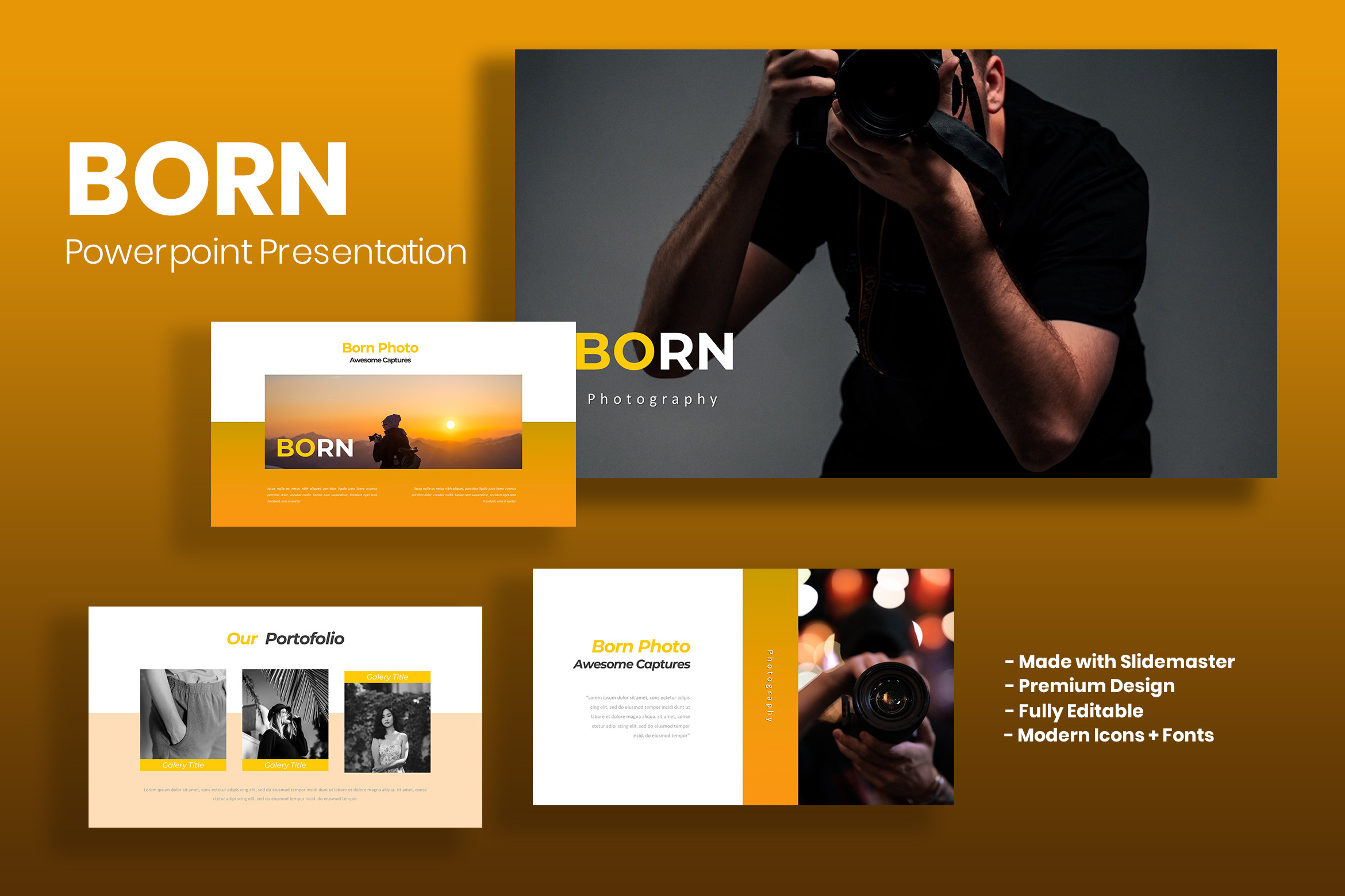 Born - Powerpoint Template, a Presentation Template by AQR Studio ...