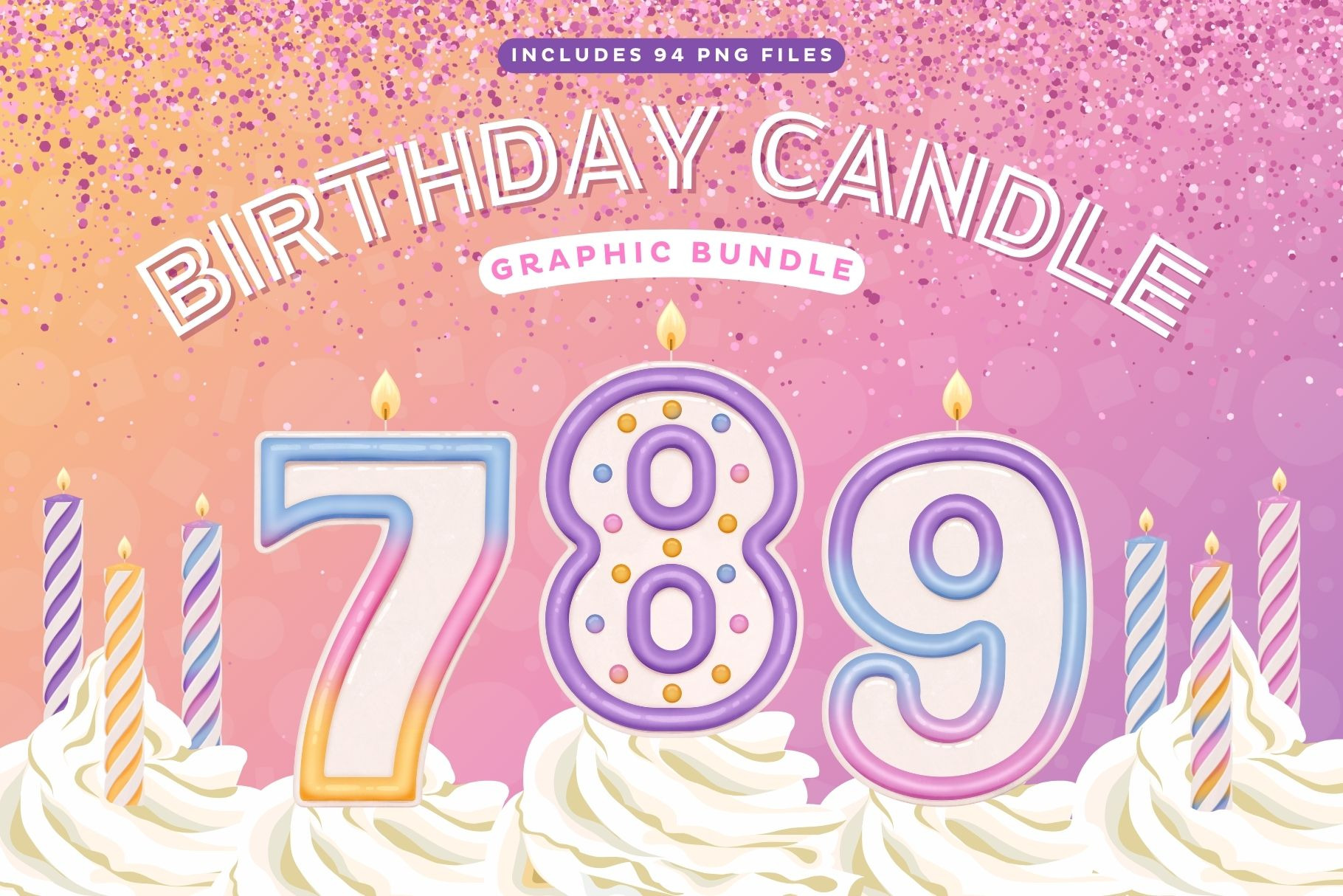Birthday Candle Graphic Bundle