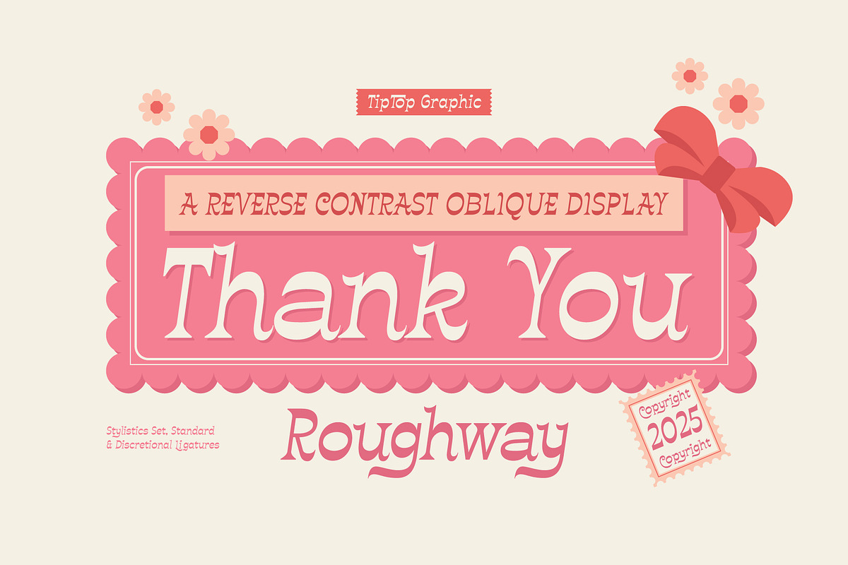 Roughway – Reverse Contrast Oblique, a Serif Font by Tiptop Graphic