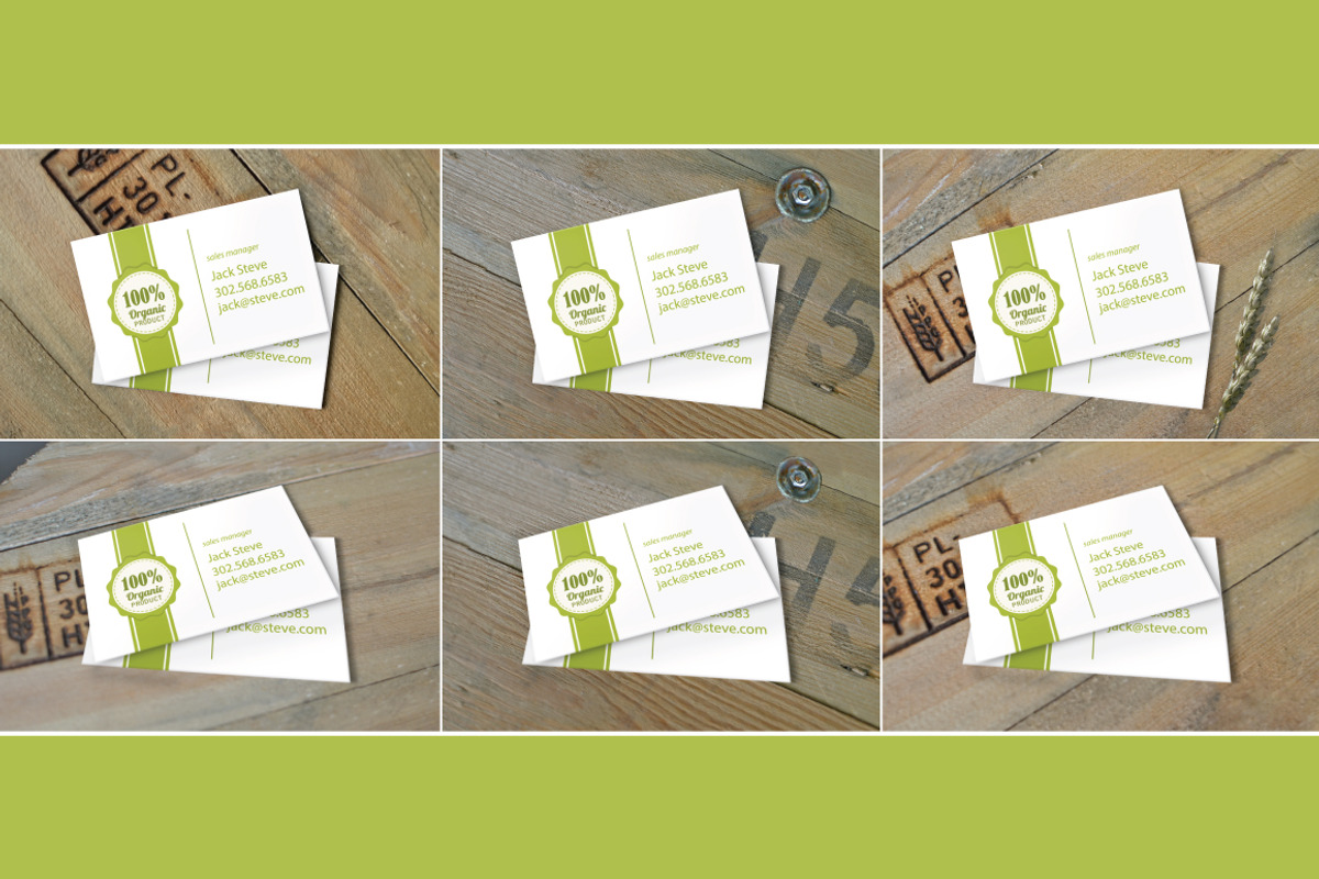 Bio business card mockup, a Print Template by Vitek Graphic