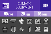 50 Climatic Line Inverted Icons, an Outline Icon by IconBunny ...