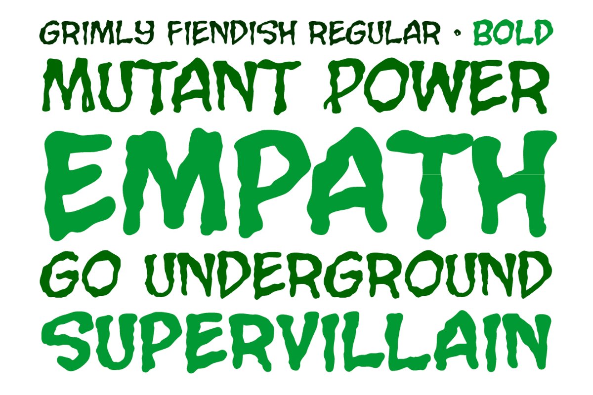 Grimly Fiendish, a Handwritten Font by Comicraft Fonts