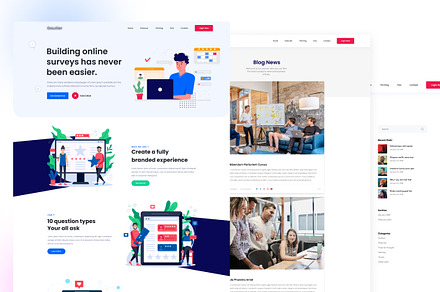 4 Blog Page UI KIT In 1, an UI Kit Template by ArtGalaxy