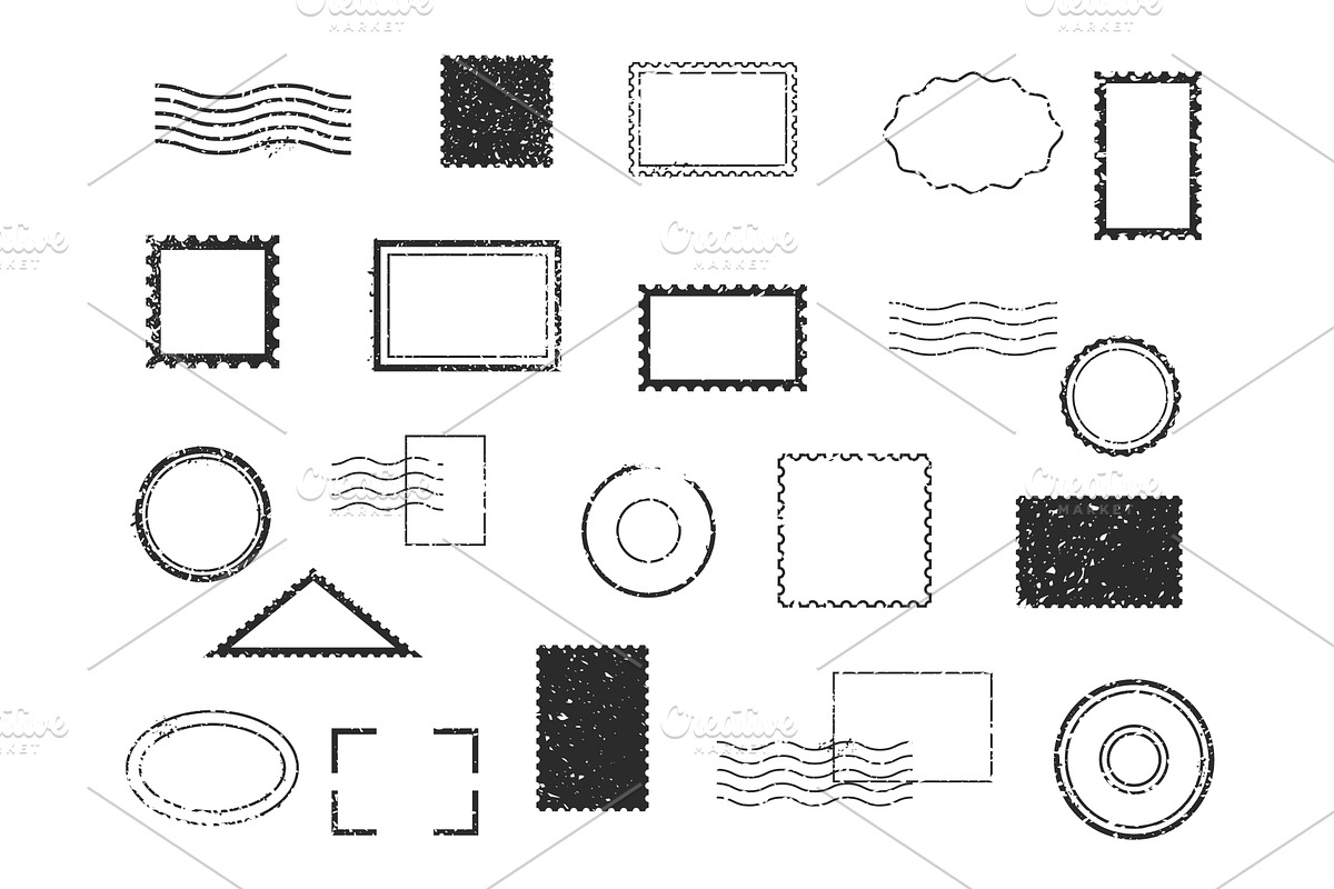 Postal watermark. Blank different, an Illustration by Vectorbuum