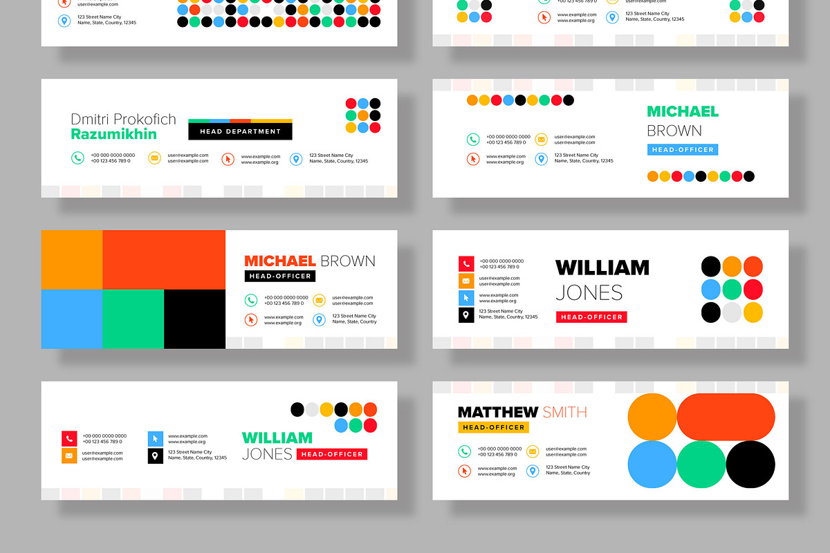 Colorful Email Signature Sets