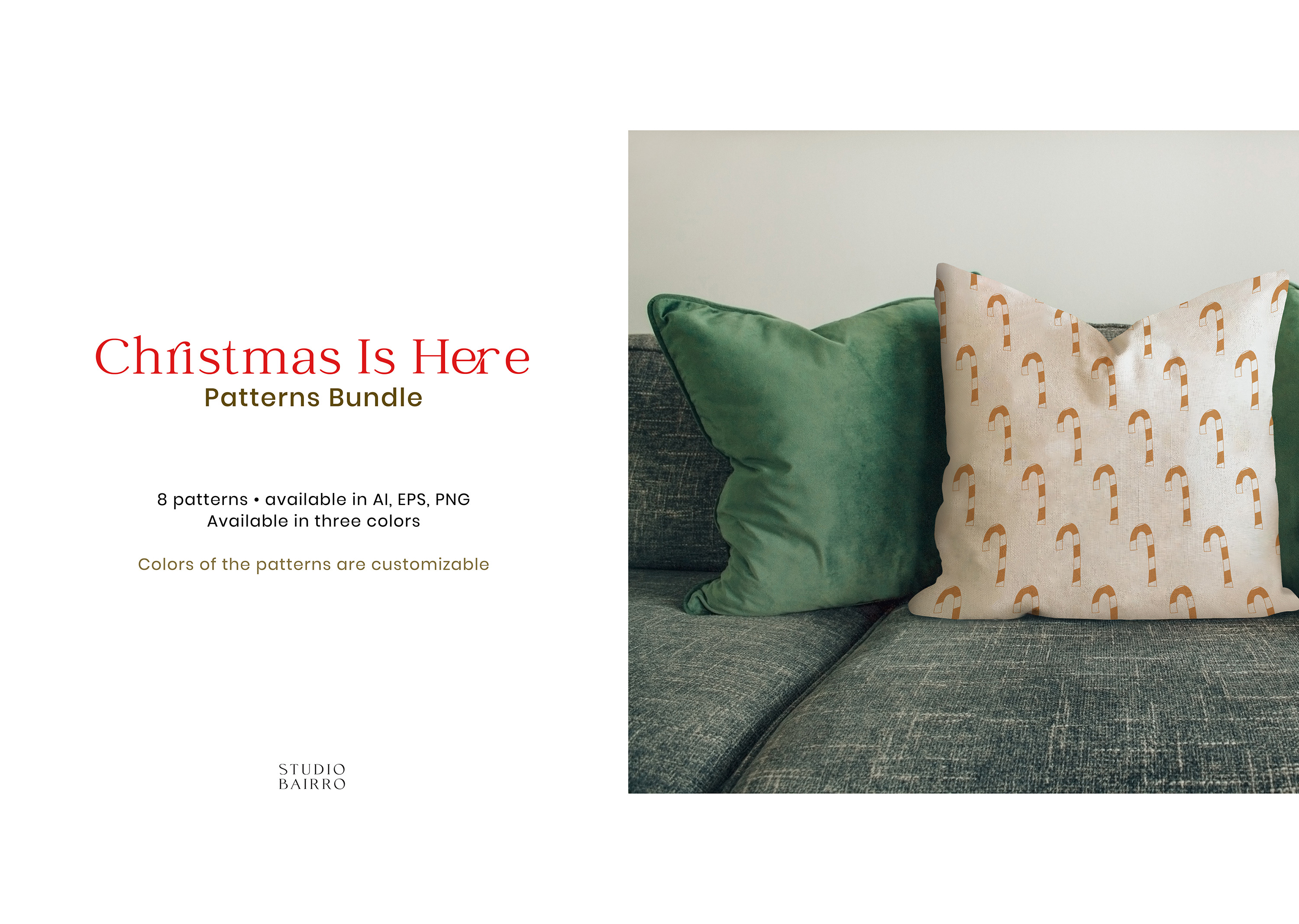 Christmas is here patterns, a Pattern Graphic by Studio Bairro