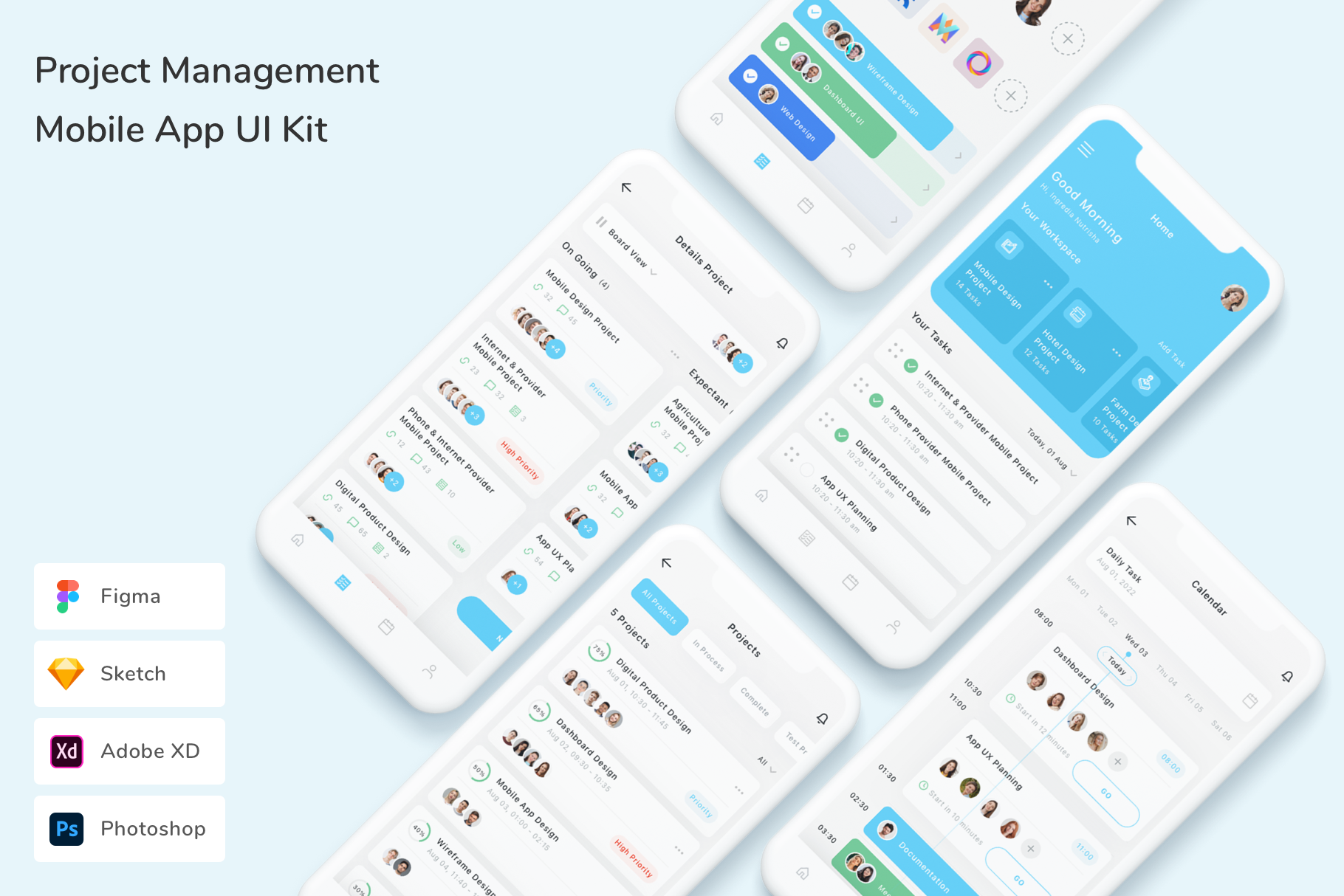 Project Management Mobile App UI Kit, an UI Kit Template by Betush ...