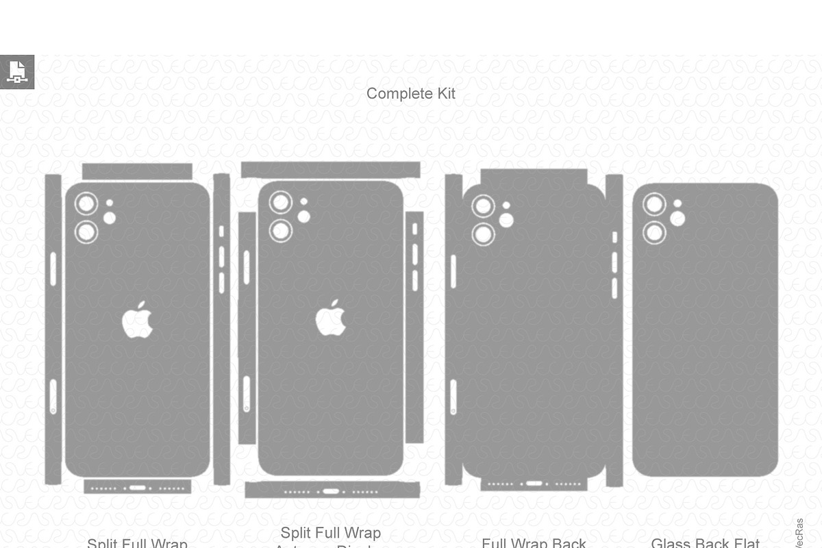 iPhone 11 2019 Skin Template Vector, an Illustration by VecRas