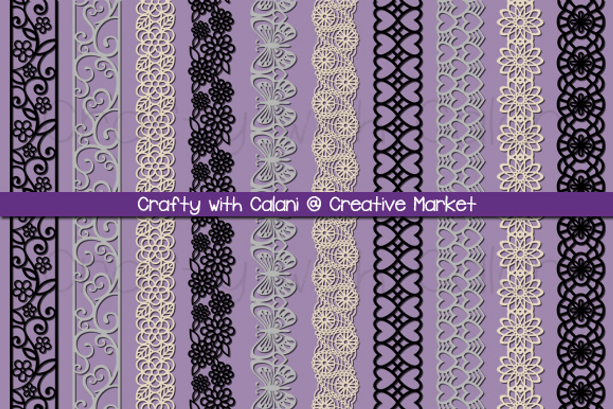 Neutral Color Paper Punch Borders, an Object Graphic by Crafty with Calani