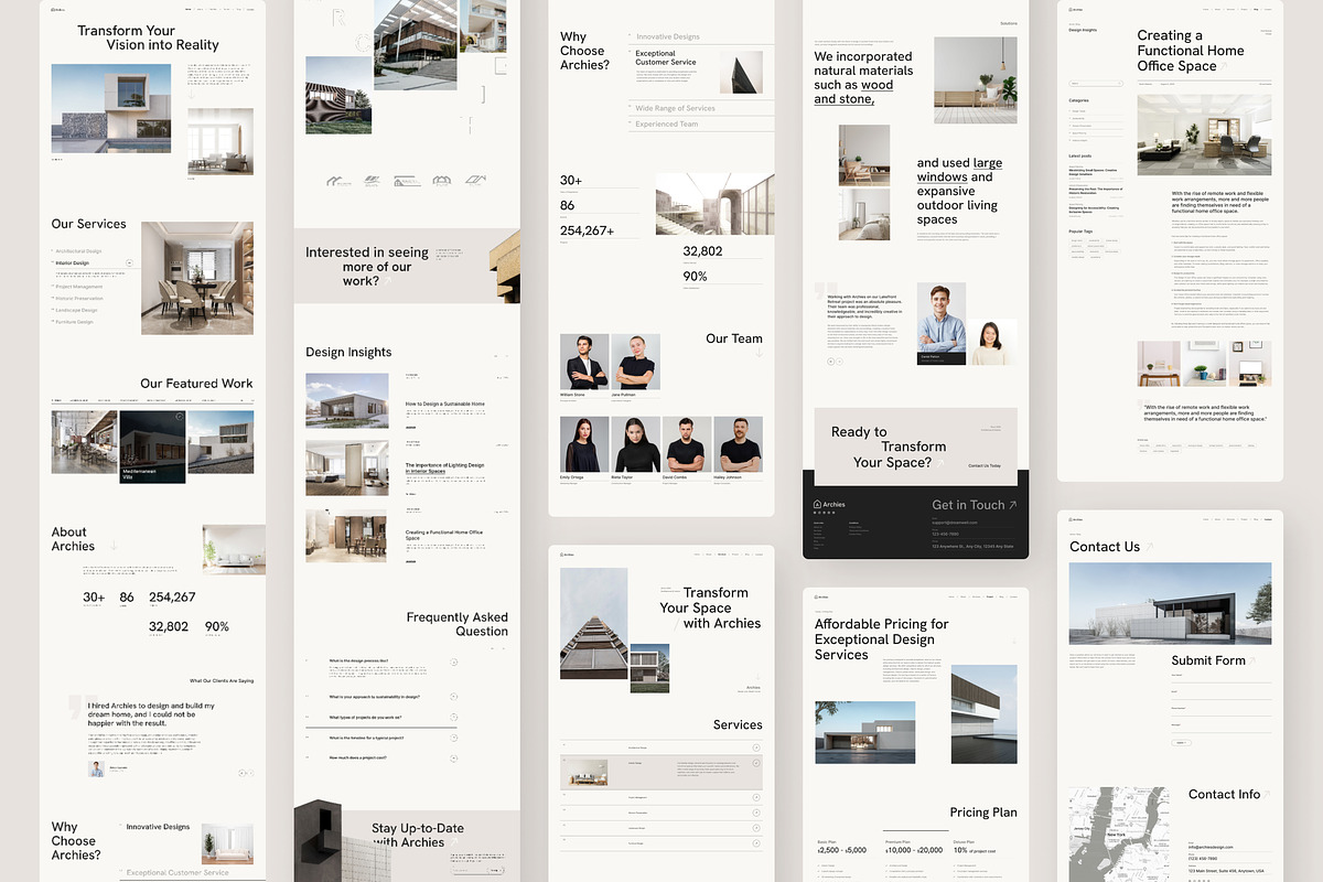 Architecture & Interior Website, an UI Kit Template by peterdraw
