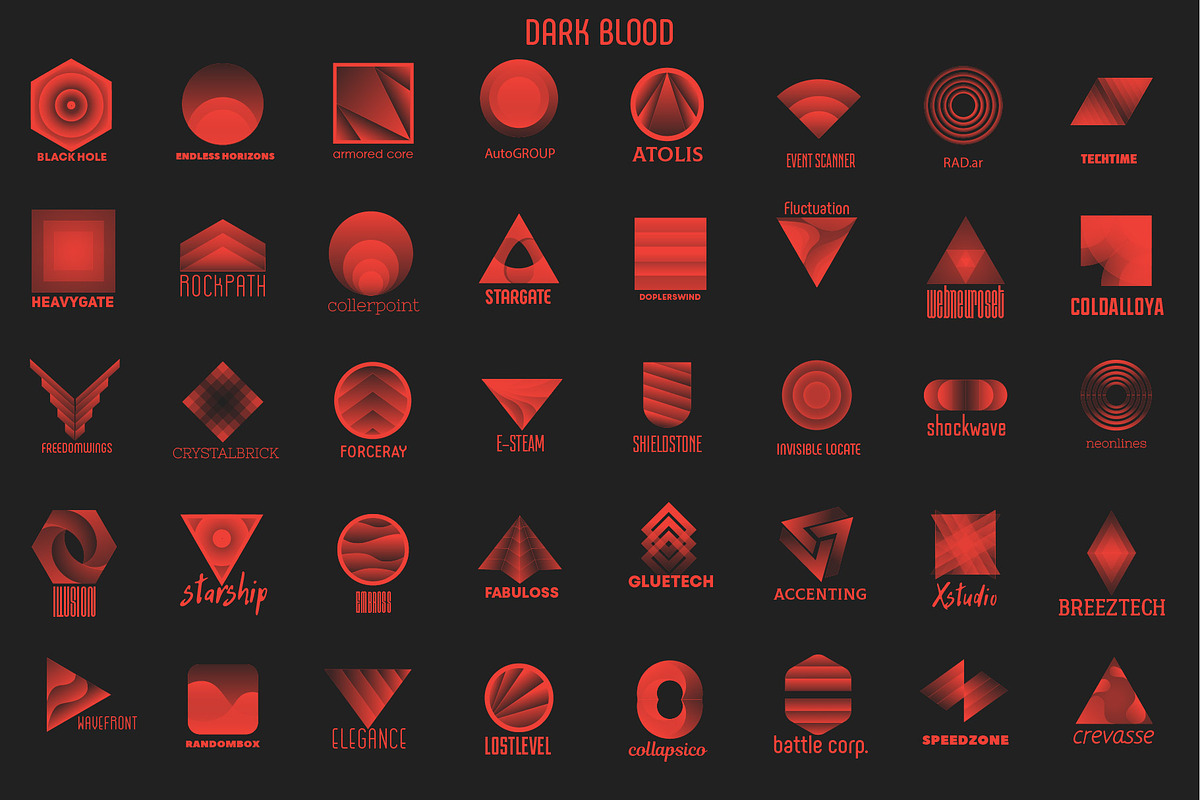 40 Gradient Logos, a Branding & Logo Template by airunreal