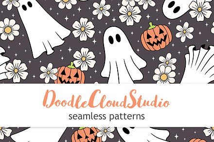 Spooky Seamless Patterns, a Pattern Graphic by Wild Ones