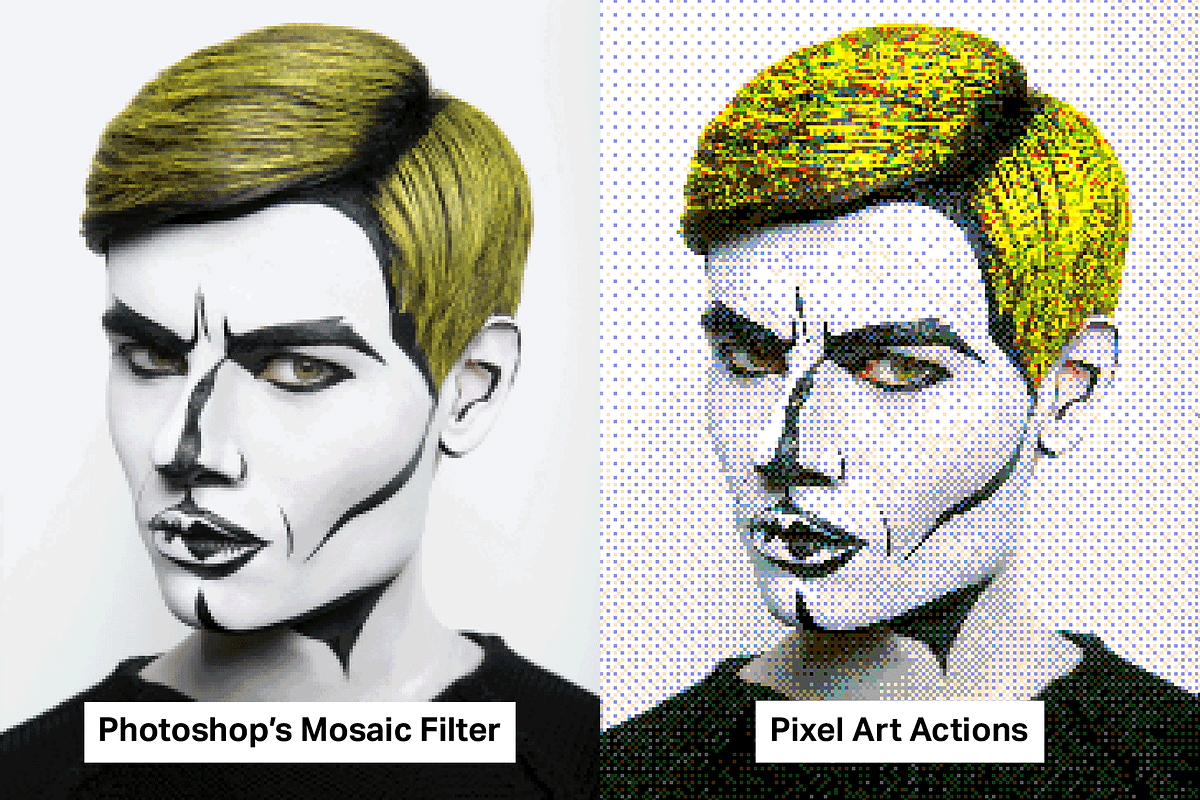 21 Pixel Art Photoshop Actions, an Action Add-On by SparkleStock ...