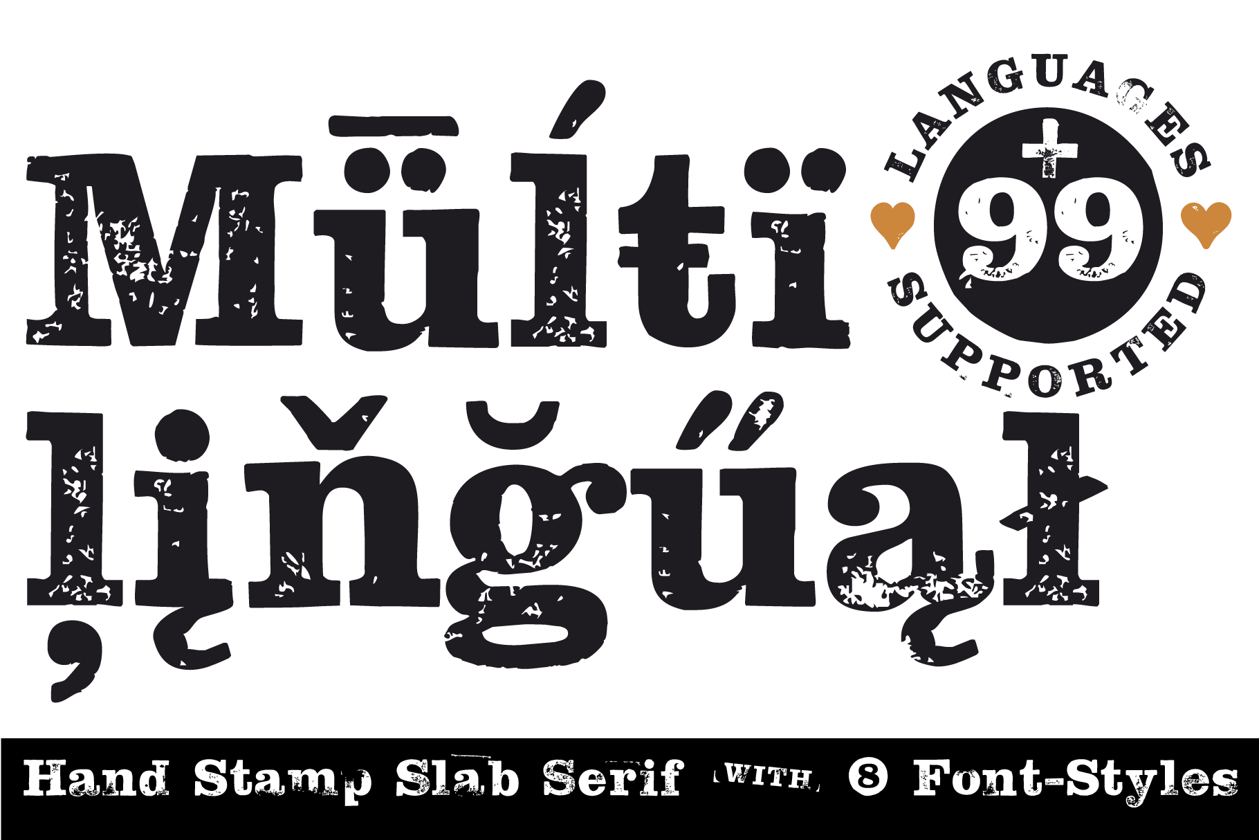 FONT | Hand Stamp Slab Serif Rough, a Slab Serif Font by Typo Graphic ...