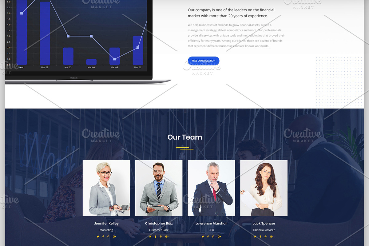 Financial Advisor Landing Page, a HTML Template by MotoCMS