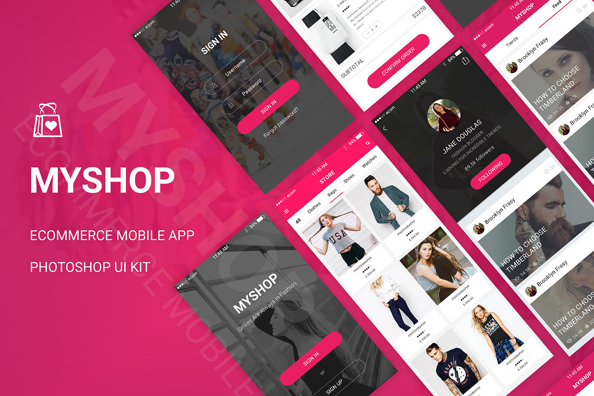 MyShop - Ecommerce App UI Kit (PSD), an UI Kit Template by themelove