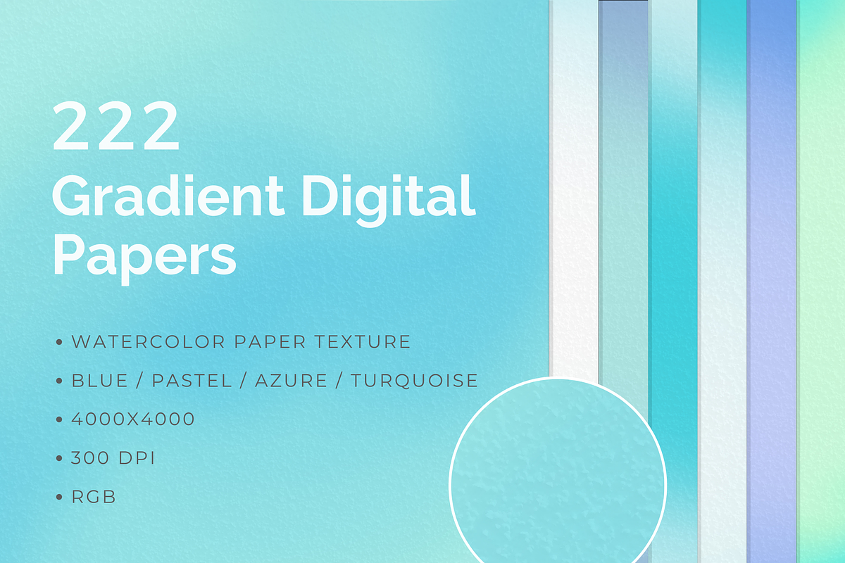 Blue Digital Paper Bundle