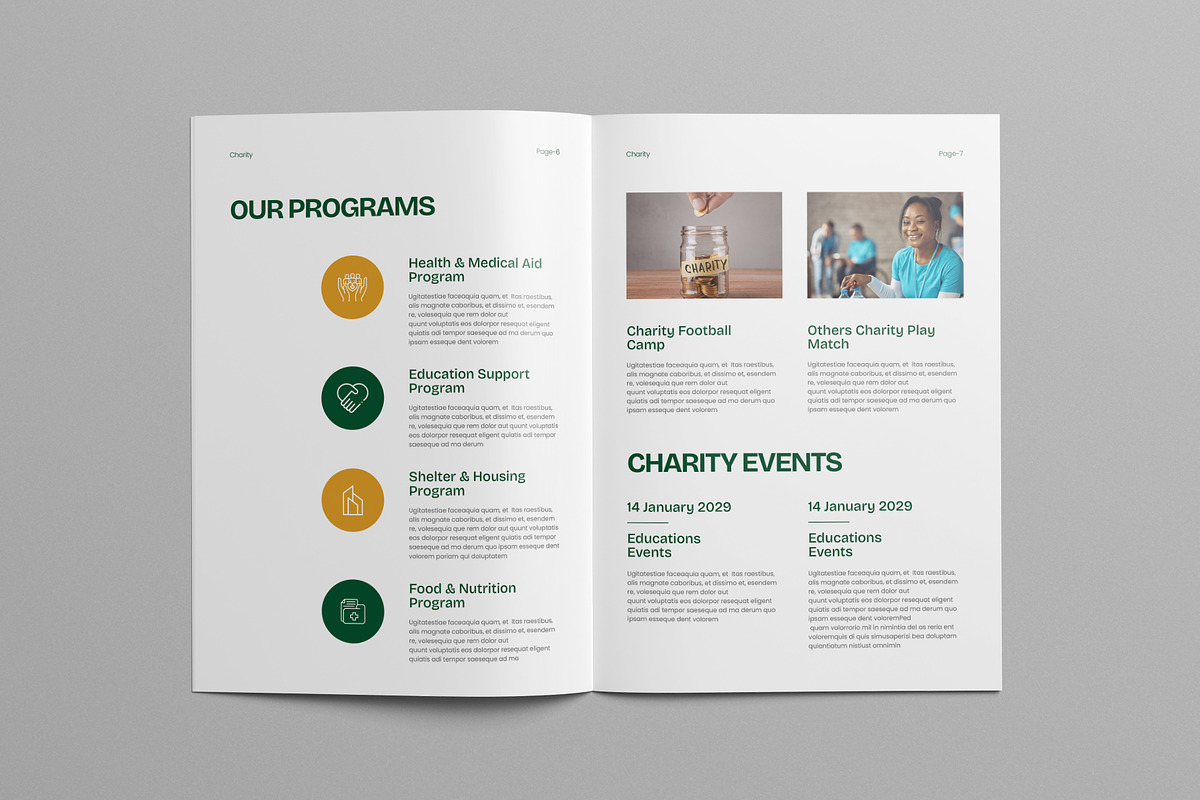 Charity Brochure Template | Canva, a Brochure Template by Pixelpick